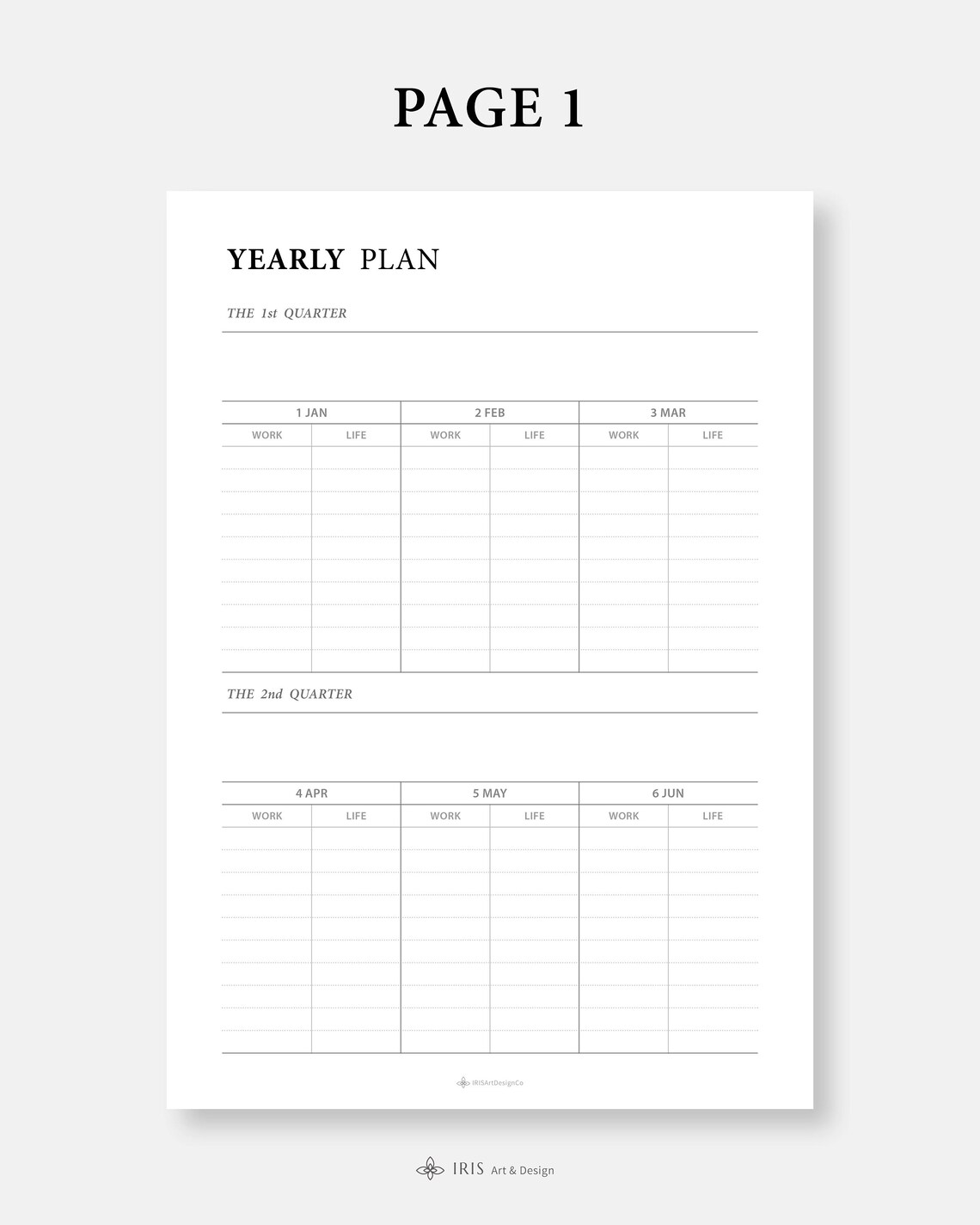 Quarterly Overview Printable on 2 Pages | Quarterly Goals | Quarterly ...