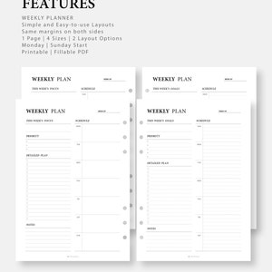 Weekly Planner Template | Priority to Do List | Weekly Schedule | Week ...