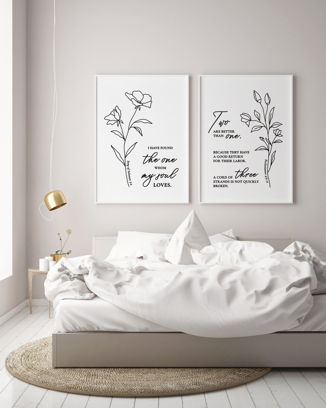 Wedding Bible Verse, Wedding Signs Printable, Scripture Set of 2 ...