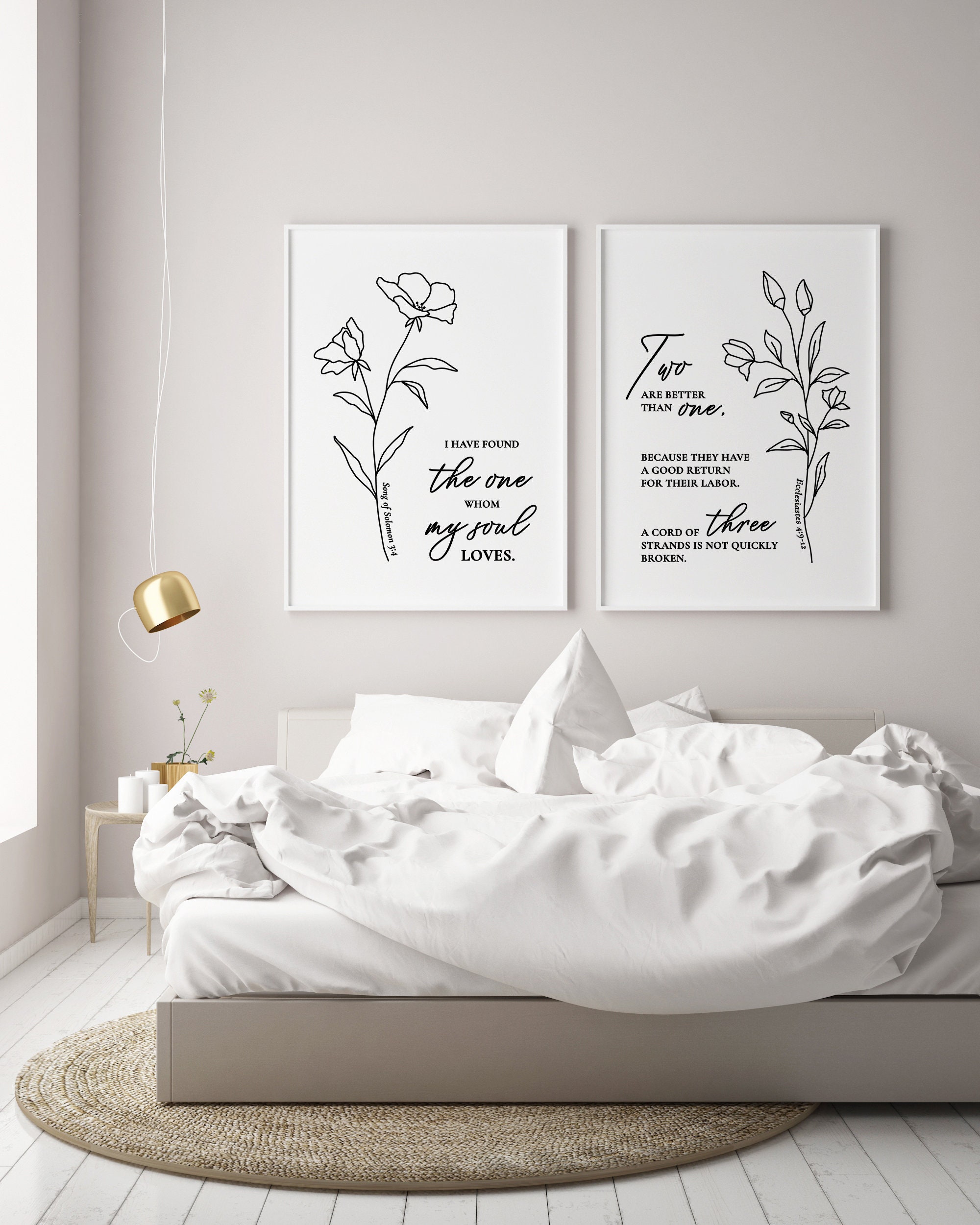 Wedding Bible Verse, Wedding Signs Printable, Scripture Set of 2 ...