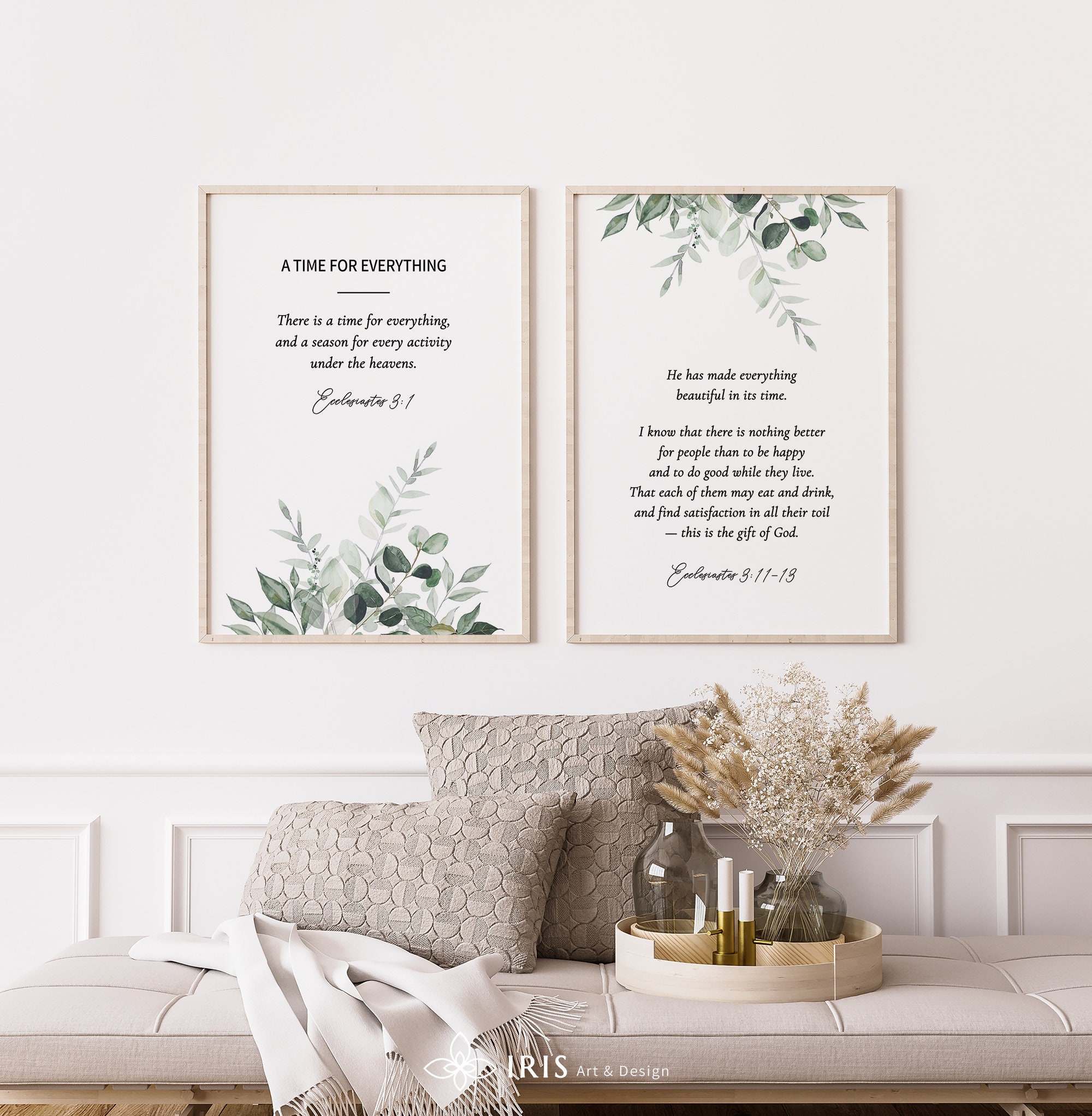 Ecclesiastes 3 1 Ecclesiastes 3 11 12-13 Bible Verse Wall - Etsy