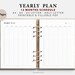 Year at a Glance Printable on 2 Pages Yearly 12 Months Schedule Yearly ...