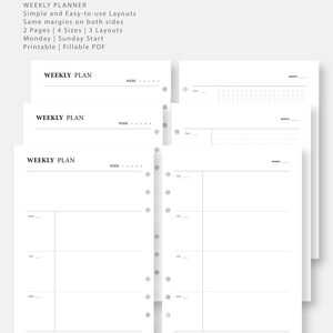 Weekly Planner Printable to Do List | Weekly Planner 2 Pages | Undated ...