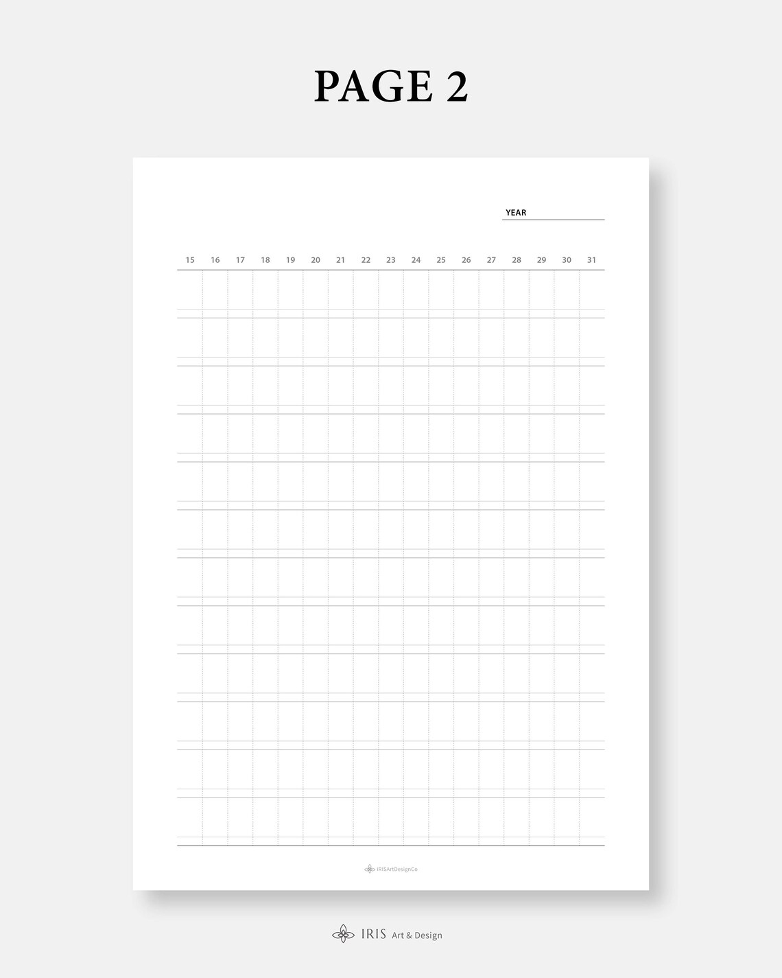 Yearly Planner Printable | Yearly 12 Months Overview Inserts | Yearly ...