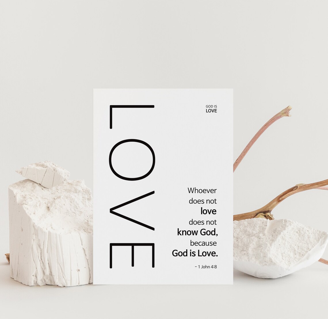 God is Love Print Love Bible Verse Love Wall Art Love Print Love Quote ...