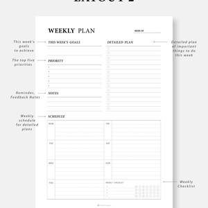 Weekly Planner Printable | Priority to Do List | Weekly Checklist ...
