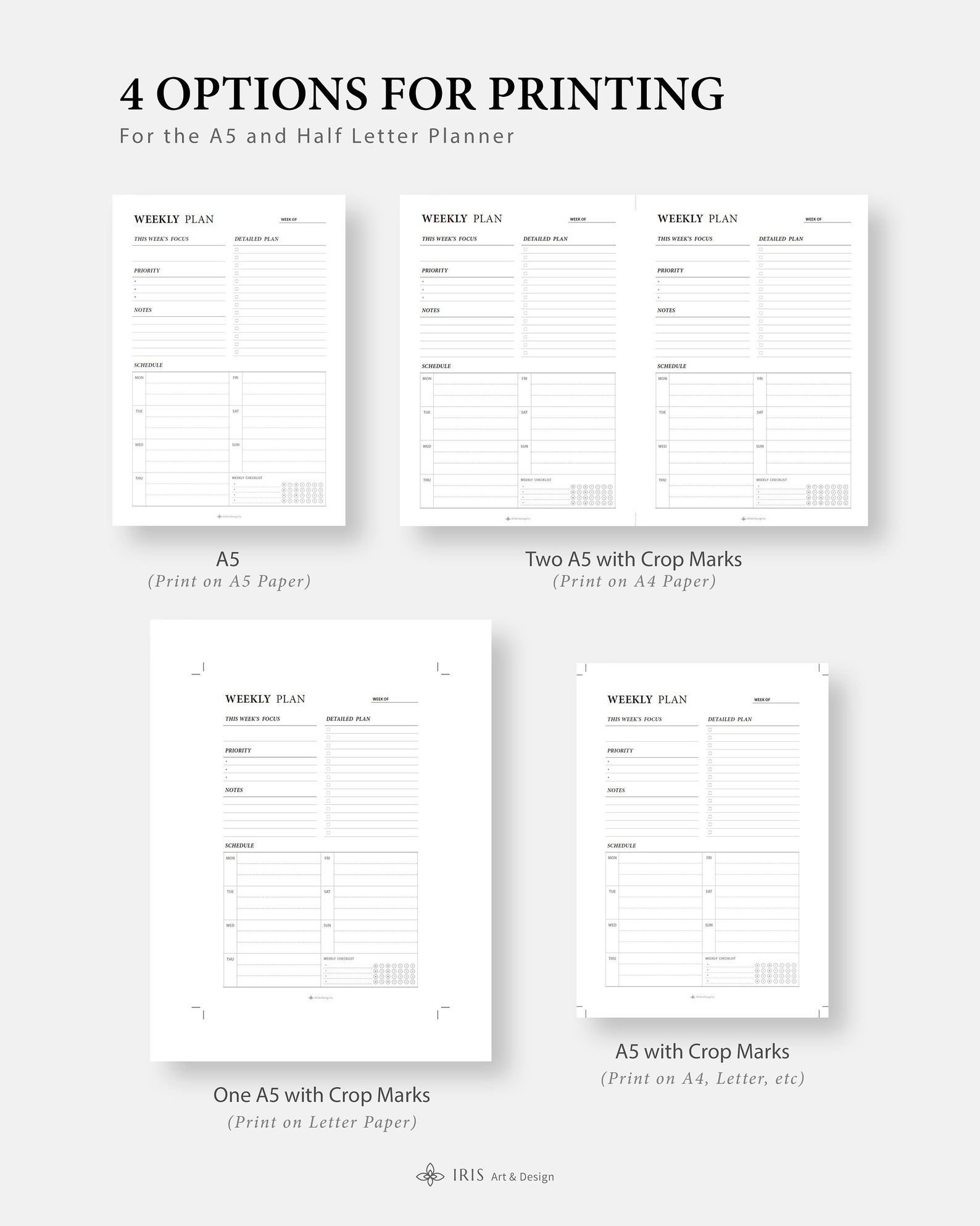 Weekly Planner Printable Priority to Do List Weekly Checklist Undated ...