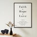 Faith Hope Love Print Bible Verse Wall Art 1 Corinthians - Etsy