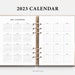 2023 2024 Yearly Calendar Planner | Year at a Glance Calendar Template ...