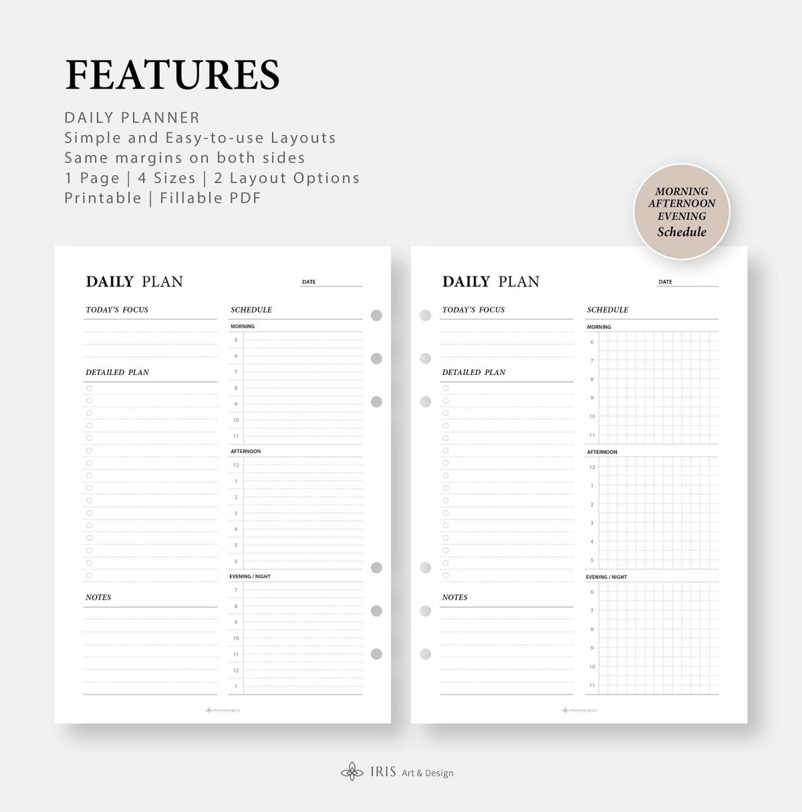 Daily Planner Printable Time Blocking Half Hour Daily Planner Daily ...