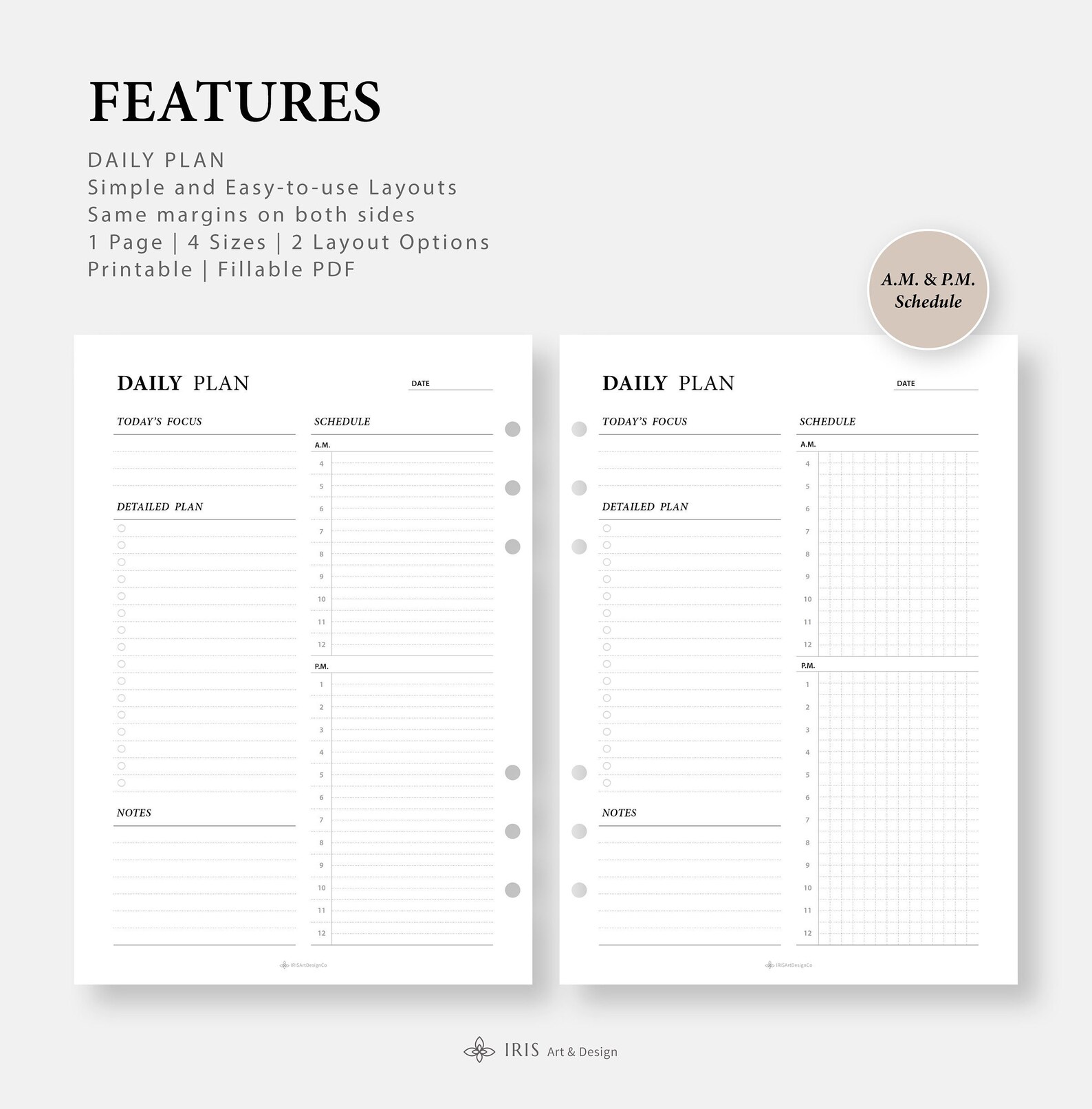Daily Planner Printable | Half Hour Daily Planner | Daily Schedule, to ...