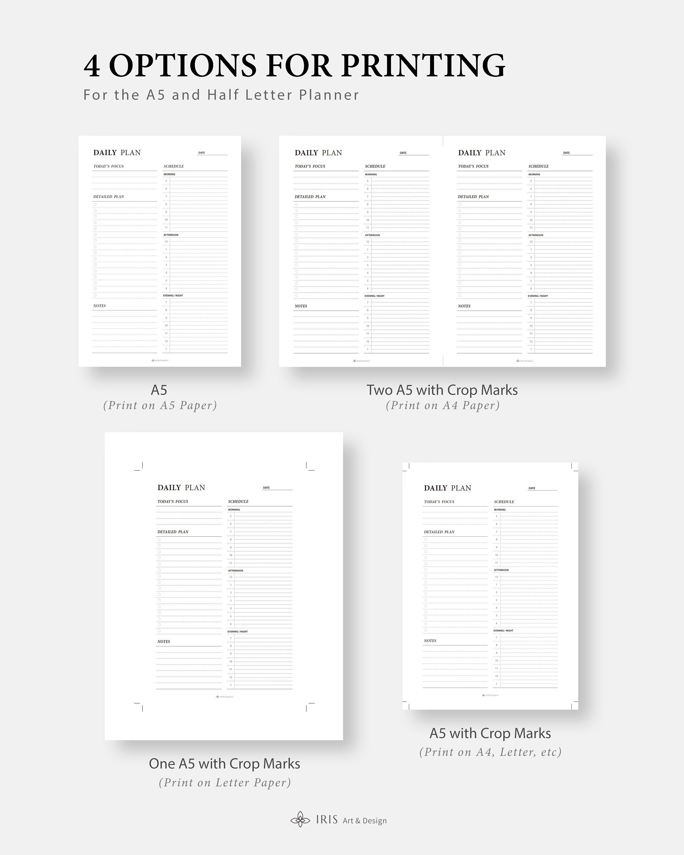 Daily Planner Printable Time Blocking Half Hour Daily Planner Daily ...