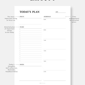Today Planner Printable | 3 Hours Interval Schedule | Daily to Do List ...