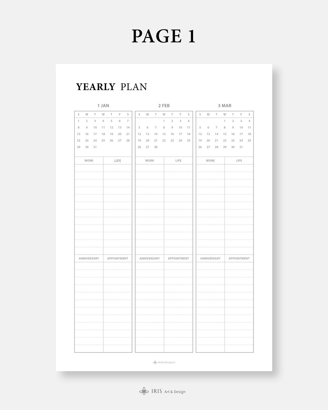 2023 Quarterly Work & Life to Do List Printable Yearly Overview ...