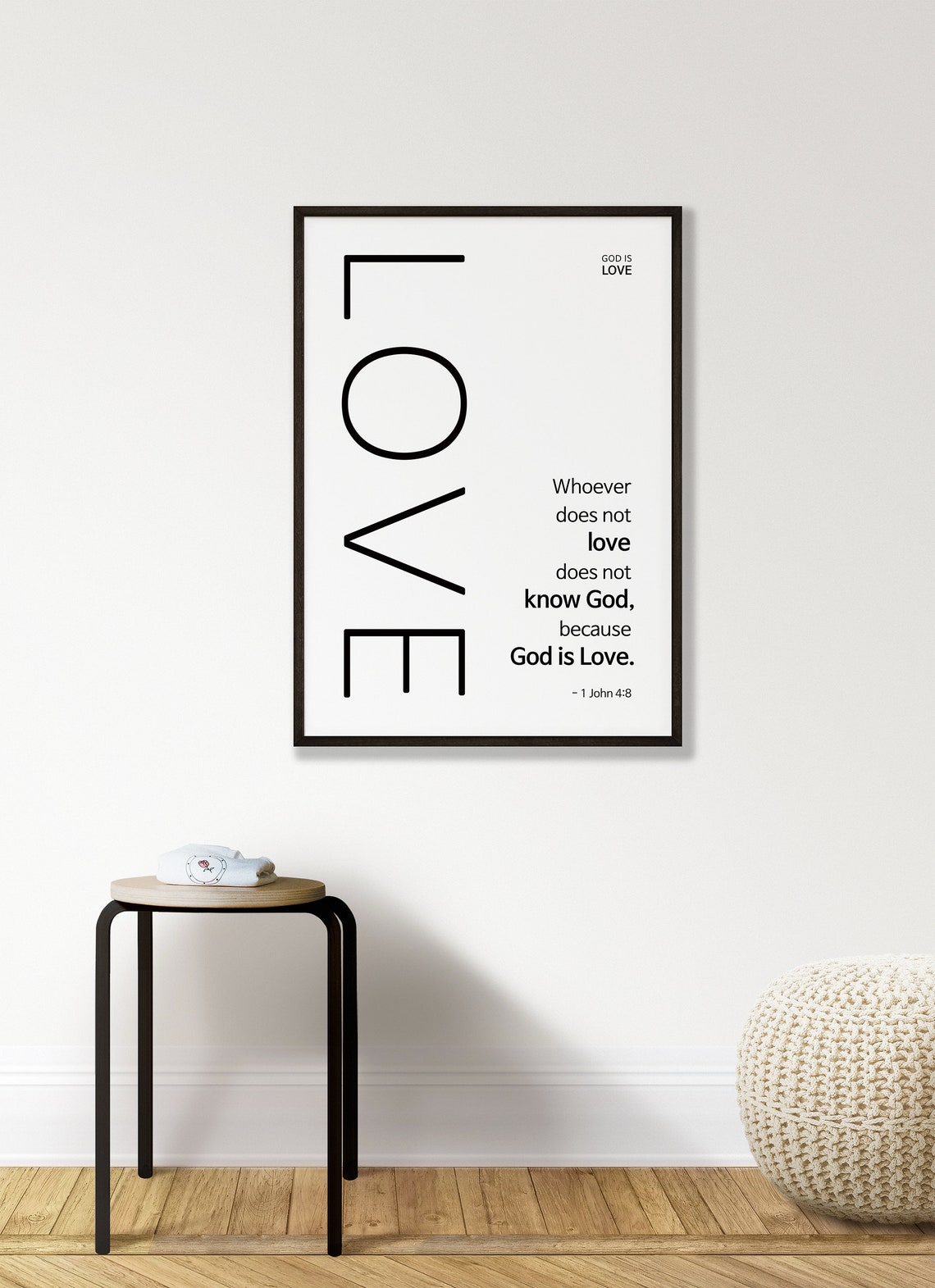 God is Love Print Love Bible Verse Love Wall Art Love Print Love Quote ...