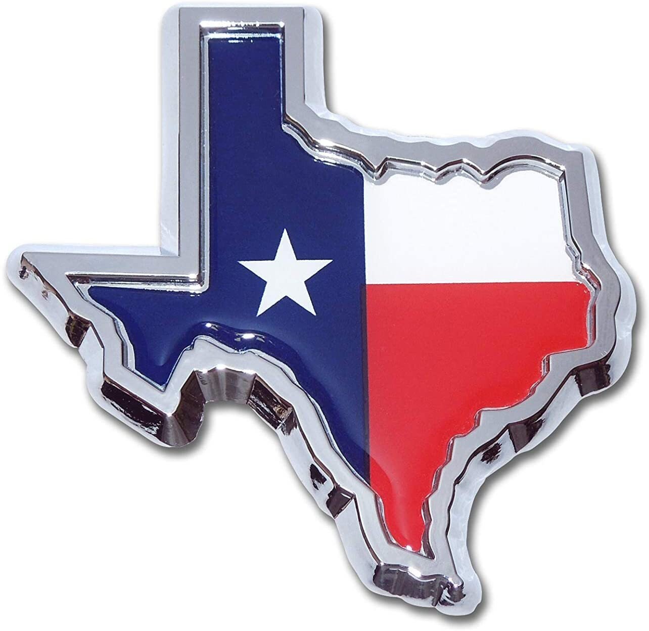 3.1" TEXAS STATE FLAG Texas Emblem Decal Longhorn Badge Universal Stick ...
