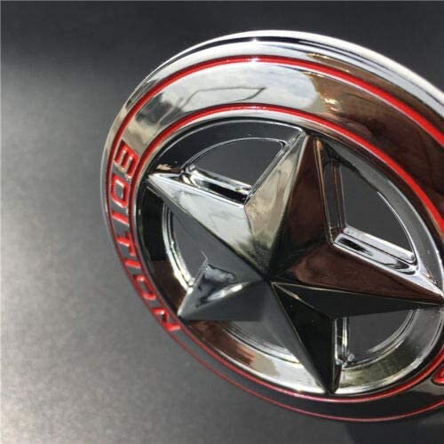 Texas Edition Star CHROME and RED Round 3" Shield Emblem Badge ...