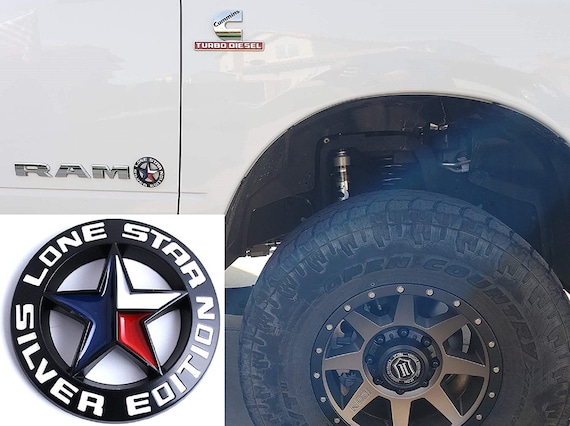 Black LONE STAR SILVER Edition Texas Emblem Decal Longhorn - Etsy