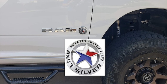 LONE STAR SILVER Edition Texas Emblem Decal Longhorn Badge | Etsy