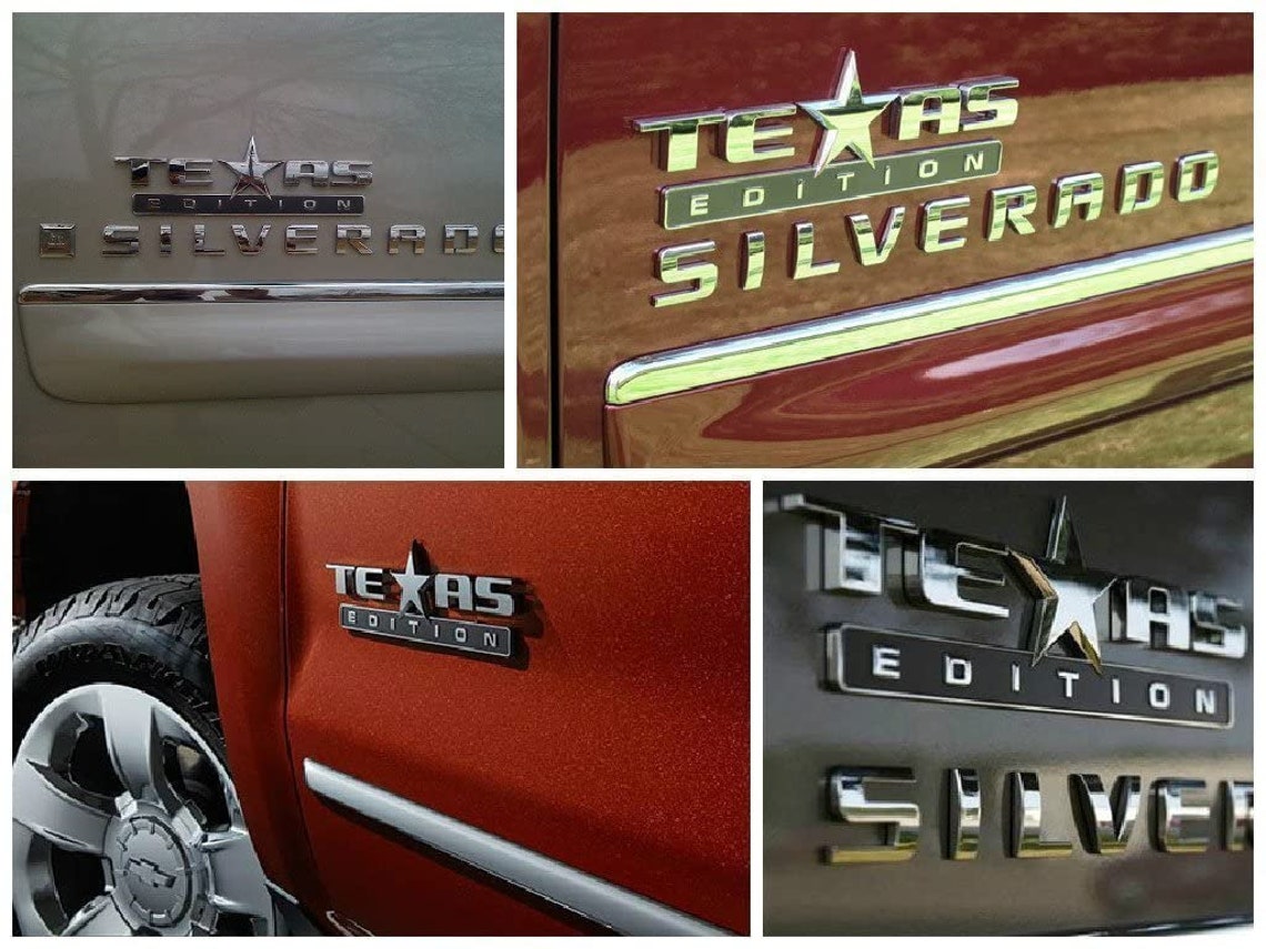 Texas Edition 3M Stick on Emblem Badge Decal FITS Sierra Chevy ...