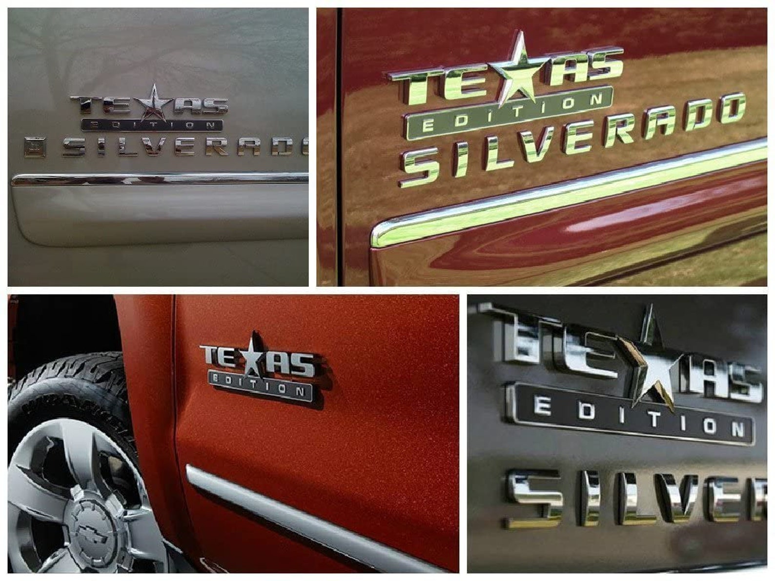 Texas Edition 3M Stick on Emblem Badge Decal FITS Sierra Chevy ...