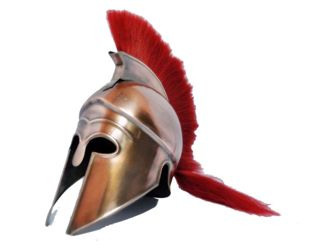 Medieval Greek Corinthian Helmet Red Plume Armor Antique Replica ...