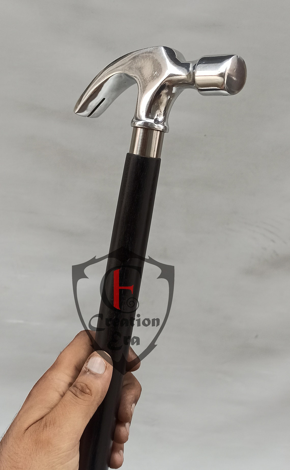 Chrome Hammer Walking Cane Walking Stick Walking Stick Cane - Etsy