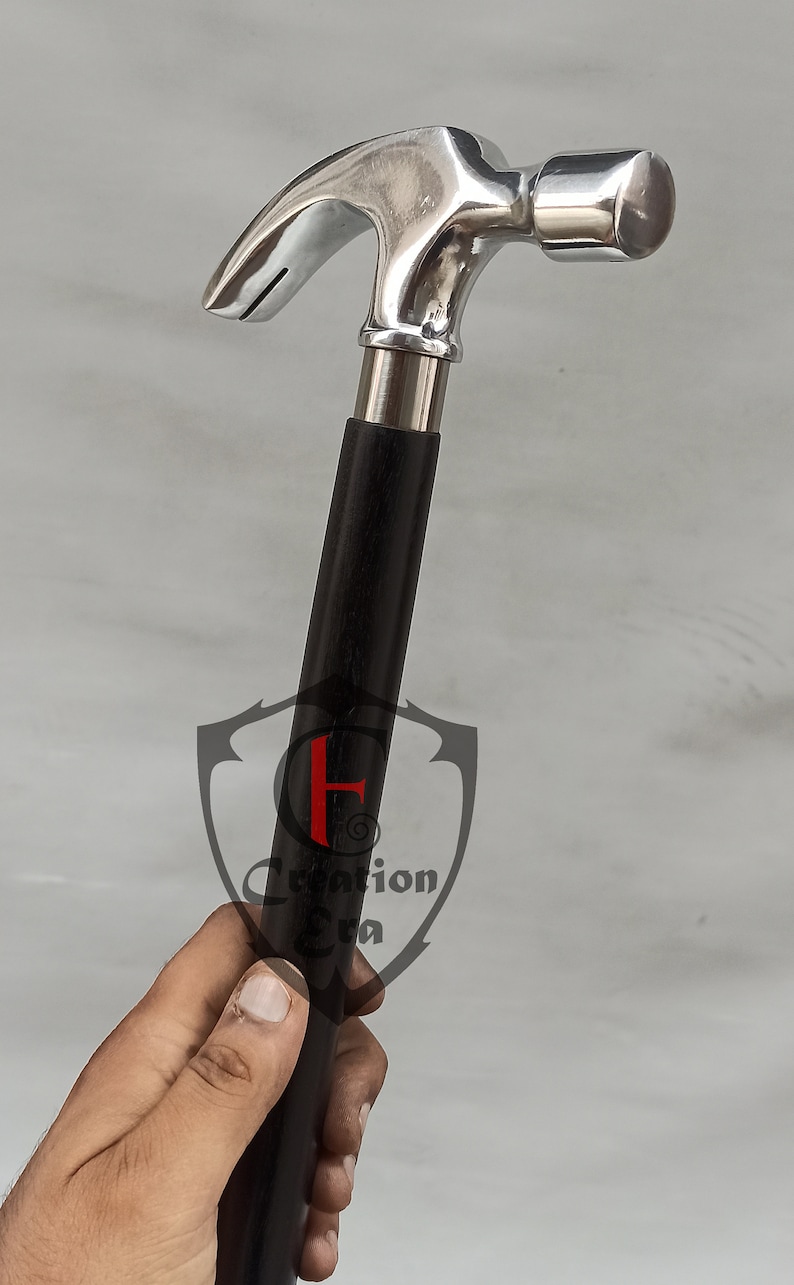 Chrome Hammer Walking Cane Walking Stick Walking Stick Cane - Etsy
