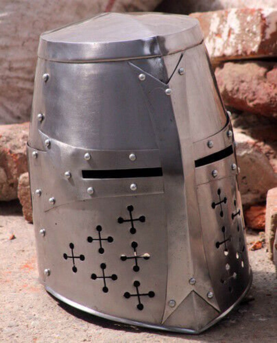Templar Steel Crusader Helmet Knights Helmet Wearable for - Etsy
