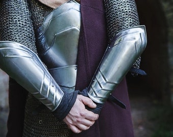 Medieval Knight Warrior Pair of Bracers Arm Larp Armor for - Etsy