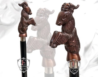 Goat Head Walking Stick - Etsy