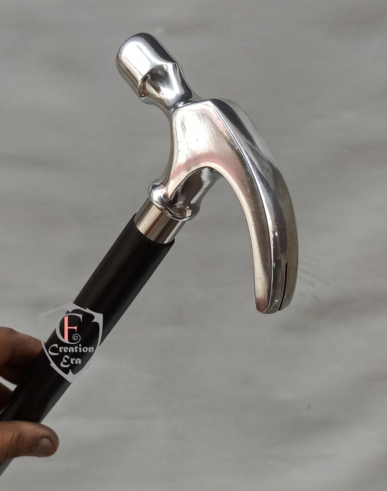 Chrome Hammer Walking Cane Walking Stick Walking Stick Cane - Etsy