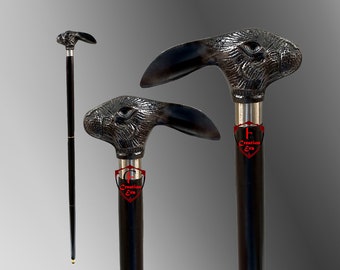 Antique Rabbit Head Cane - Etsy