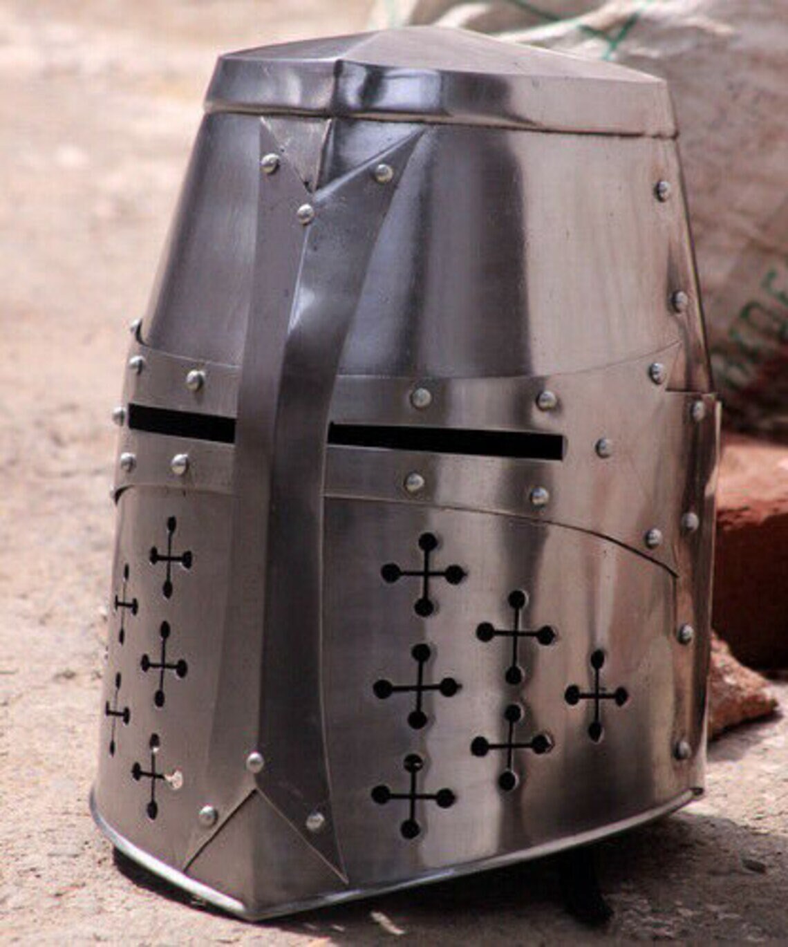 Templar Steel Crusader Helmet Knights Helmet Wearable For Etsy