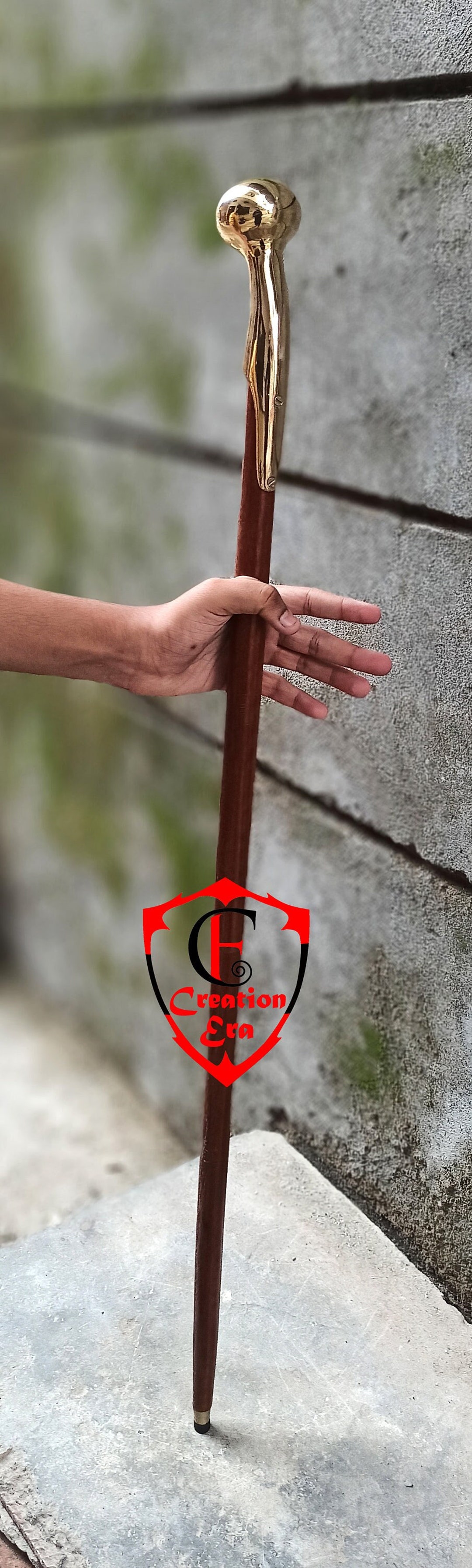 Designer Hame Ball Brass Cane or Walking Stick Handle, Walking Stick ...