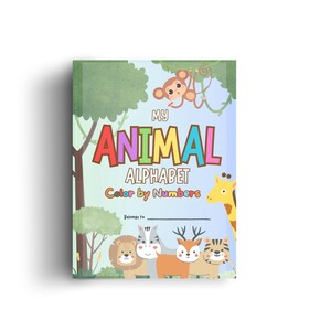 Kids Busy Book, Animal Alphabet Coloring Book, Color by Numbers ...