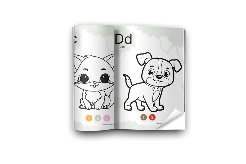 Kids Busy Book, Animal Alphabet Coloring Book, Color by Numbers ...