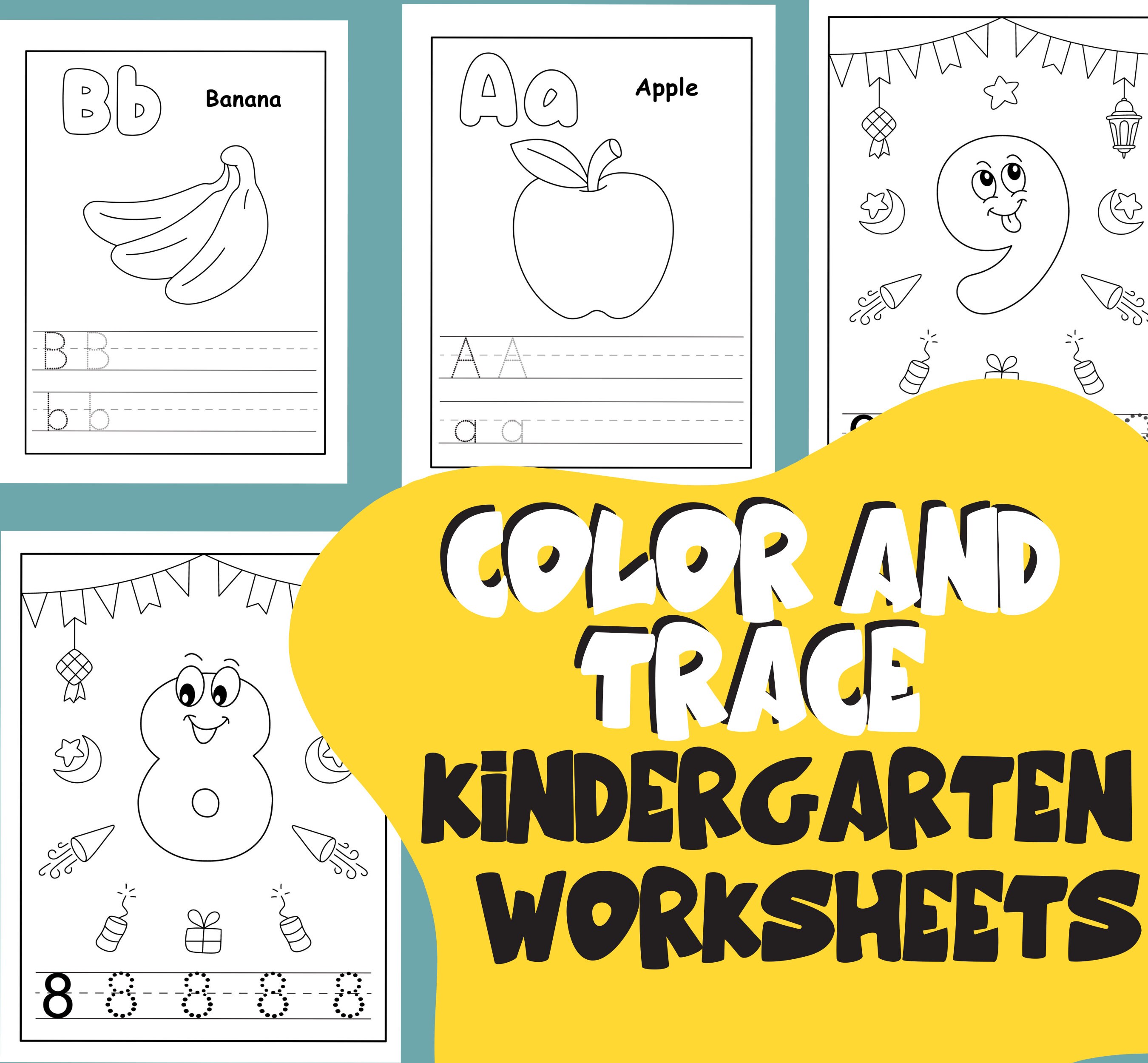 Kindergarten Abc's Learning Worksheets Homeschool Curriculum Preschool ...