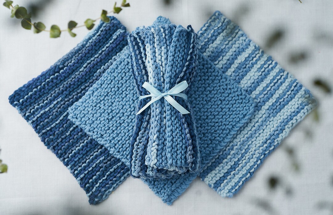 Cotton Dish Cloths sets of 3 or 6 - Etsy