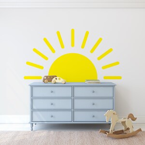 Half Sun Wall Decal, Sun Wall Sticker Decal, Peel and Stick Decals - Etsy