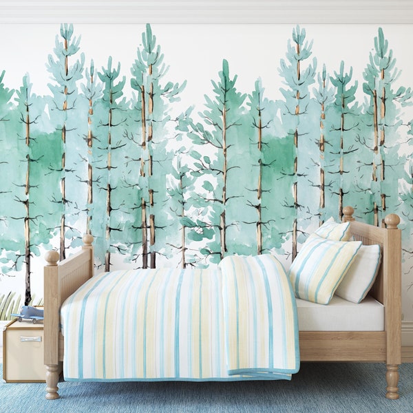 Pine Tree Mural - Etsy