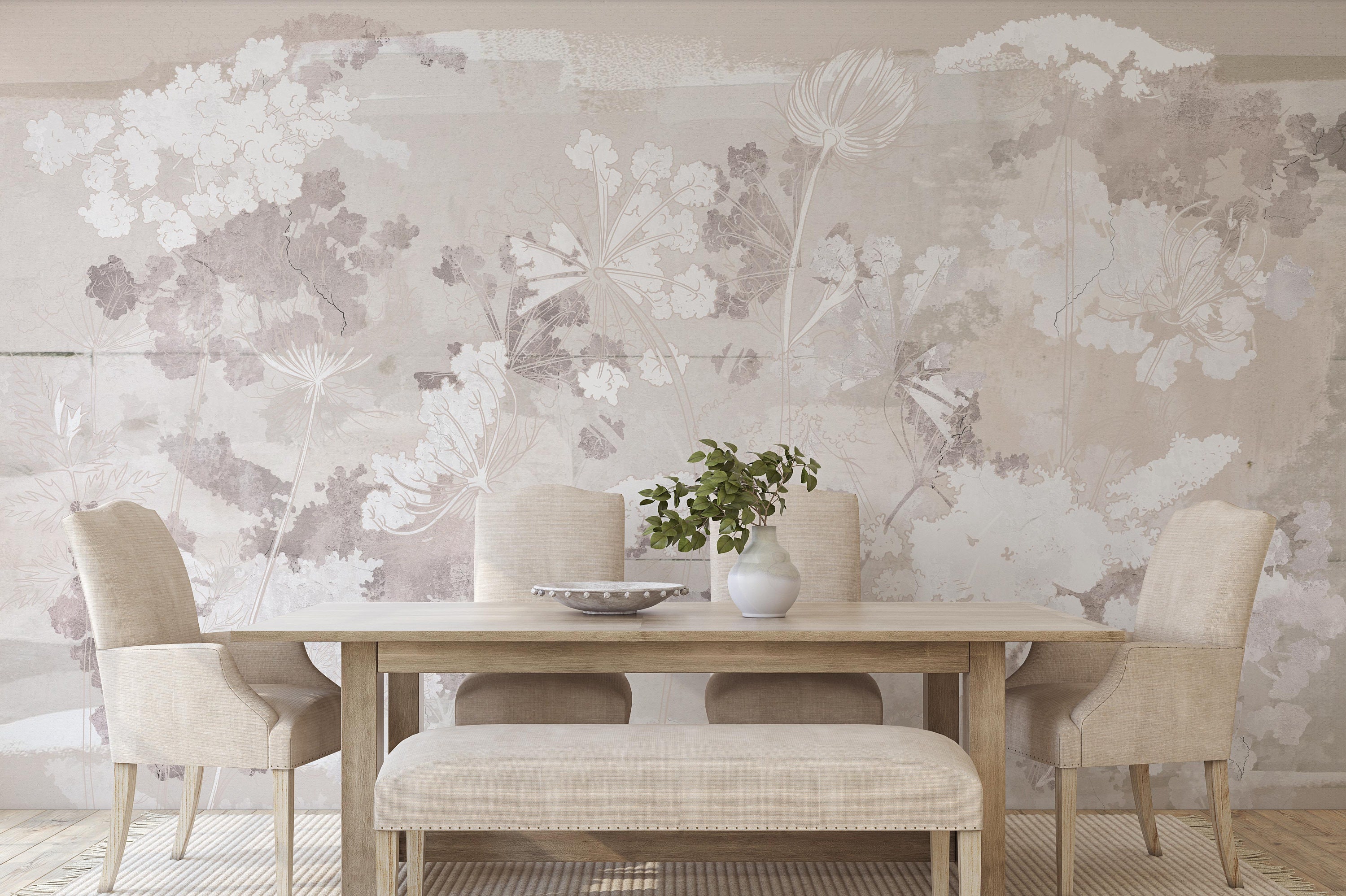 Floral Wallpaper Peel and Stick Self Adhesive Wild Flowers - Etsy