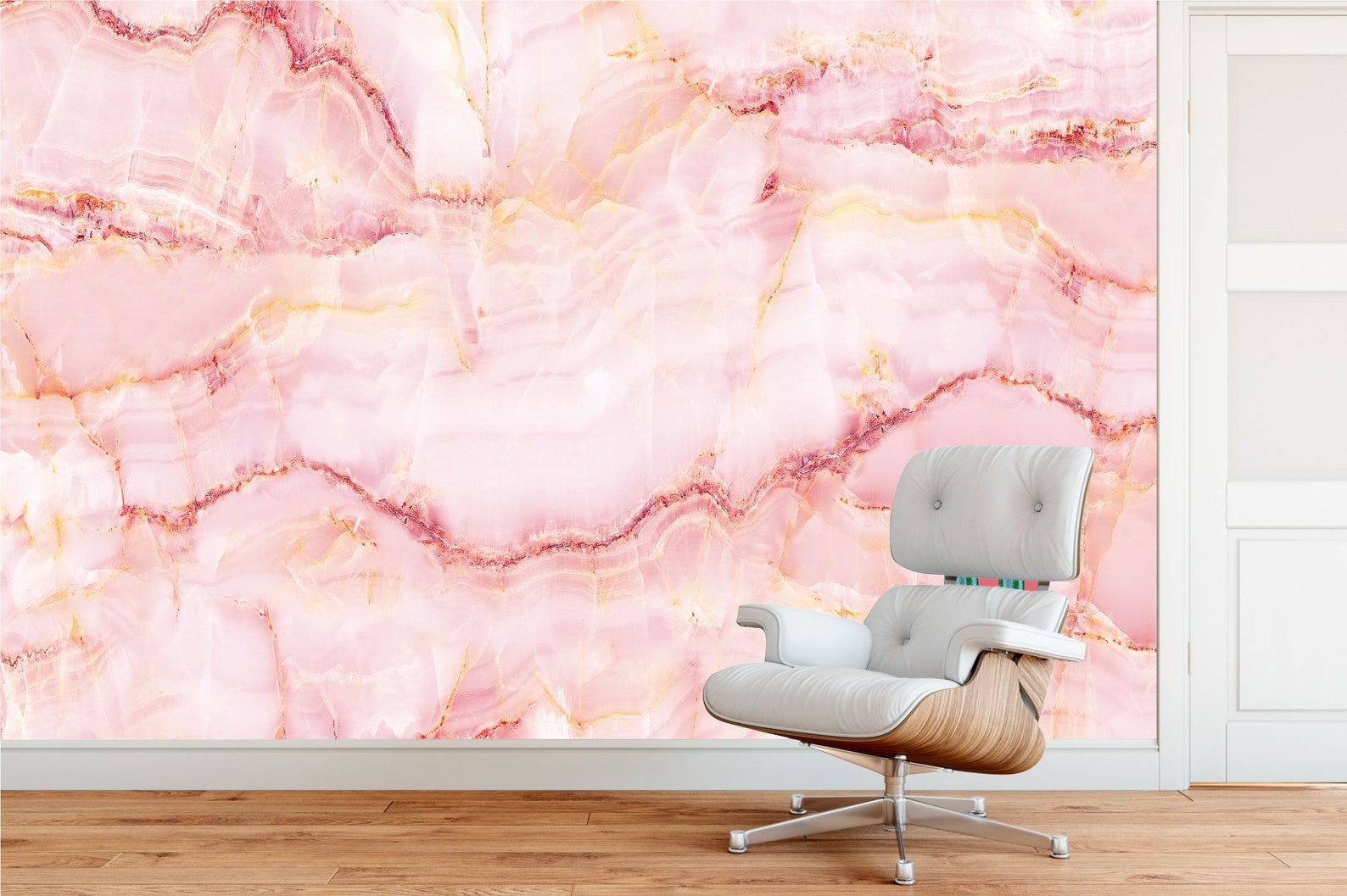 Rosa Marmor Muster Tapete, selbstklebende Peel and Stick Wandaufkleber ...