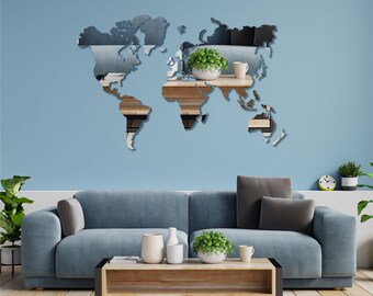 World Map Mirror | Etsy