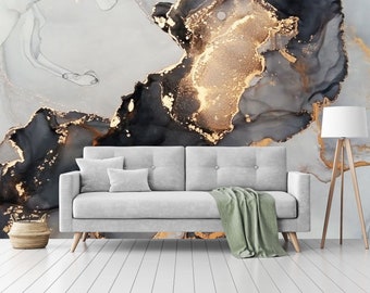 Gold Removable Wallpaper | Etsy