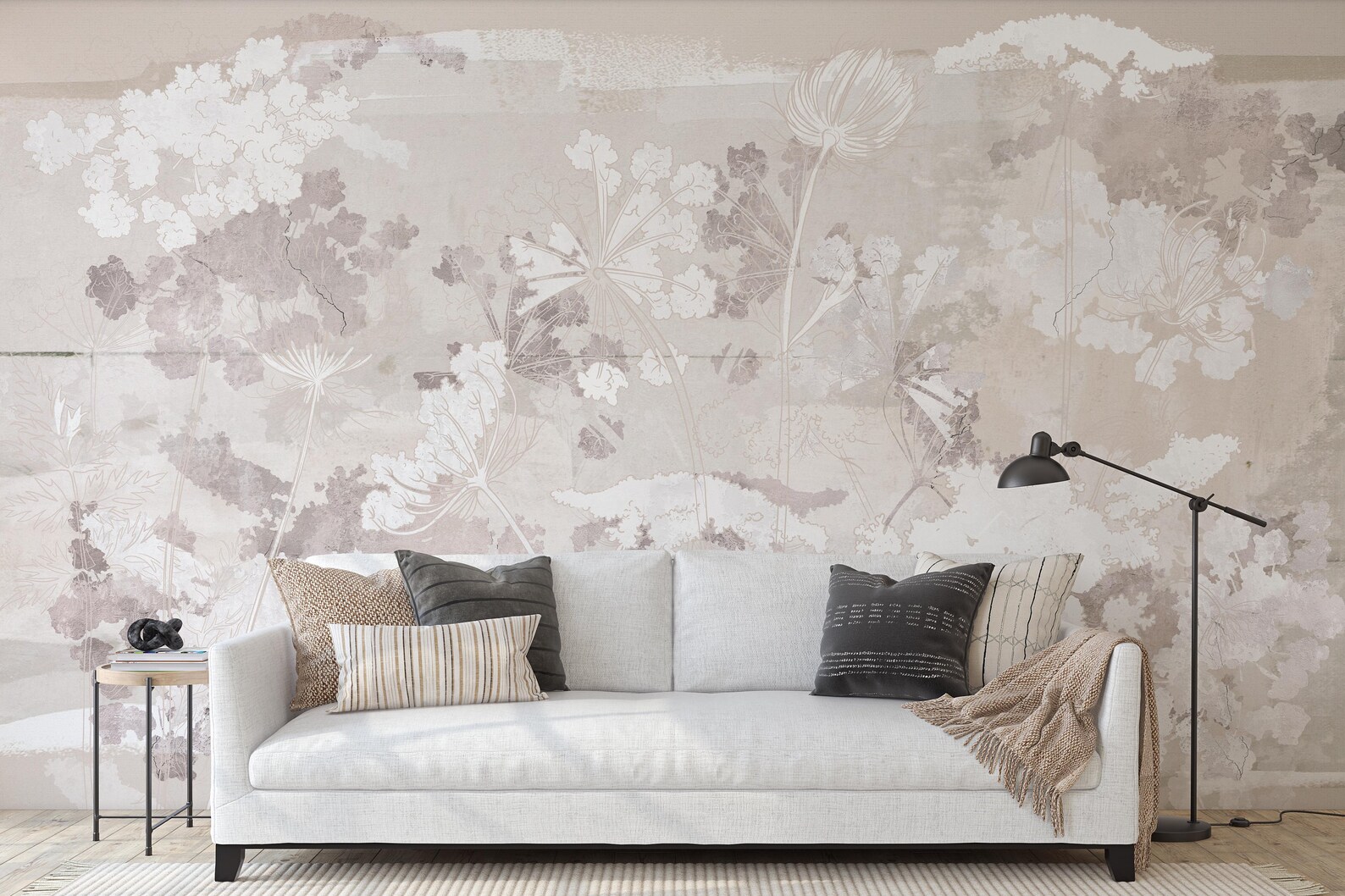 Floral Wallpaper Peel and Stick Self Adhesive Wild Flowers Murals Wall ...