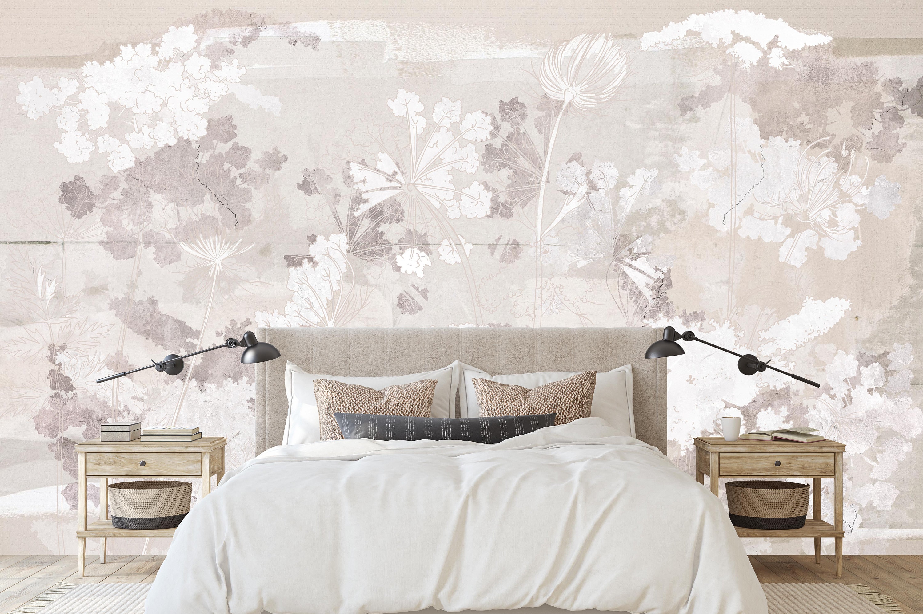 Floral Wallpaper Peel and Stick Self Adhesive Wild Flowers - Etsy