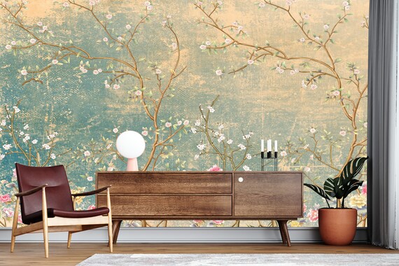 Spring Flowers Wallpaper Background Floral Texture Modern - Etsy