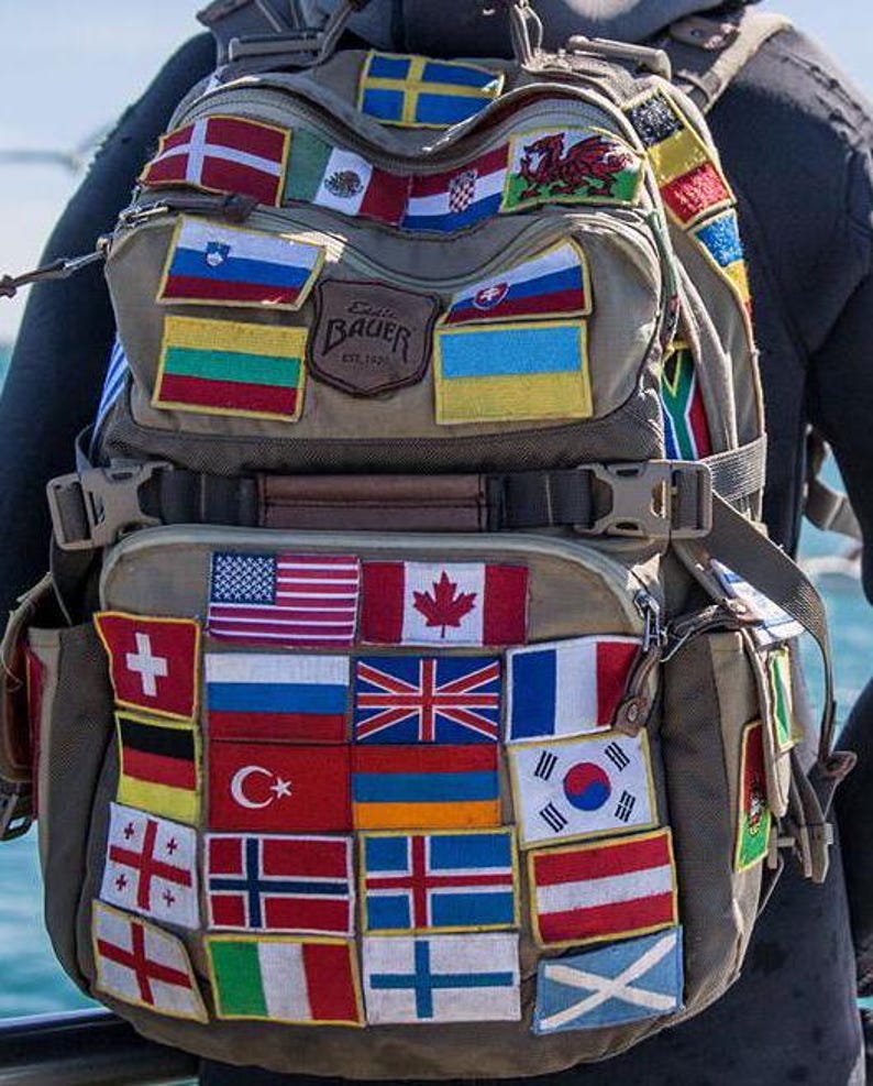 Flag Patches - Choose a Country Flag, Travel, Adventure, Sew On, Iron ...