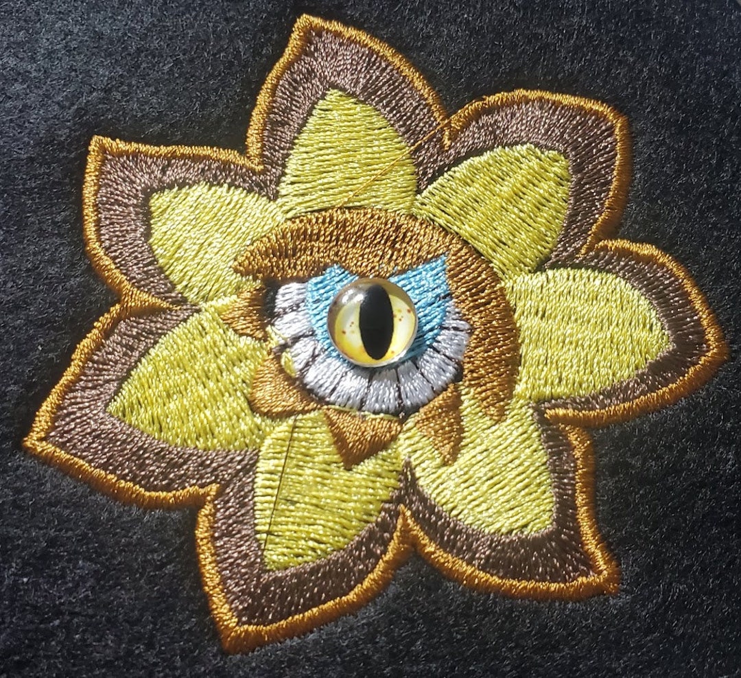 Creature Patches - 3D Eye Flower, Any Color, Sew On, Iron On, Velcro ...